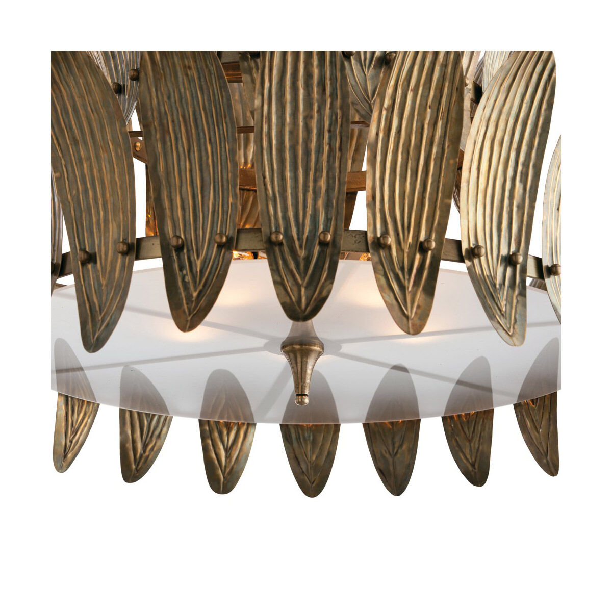 Arteriors Analise 8 Light Chandelier in Vintage Brass/Frosted Acrylic ...