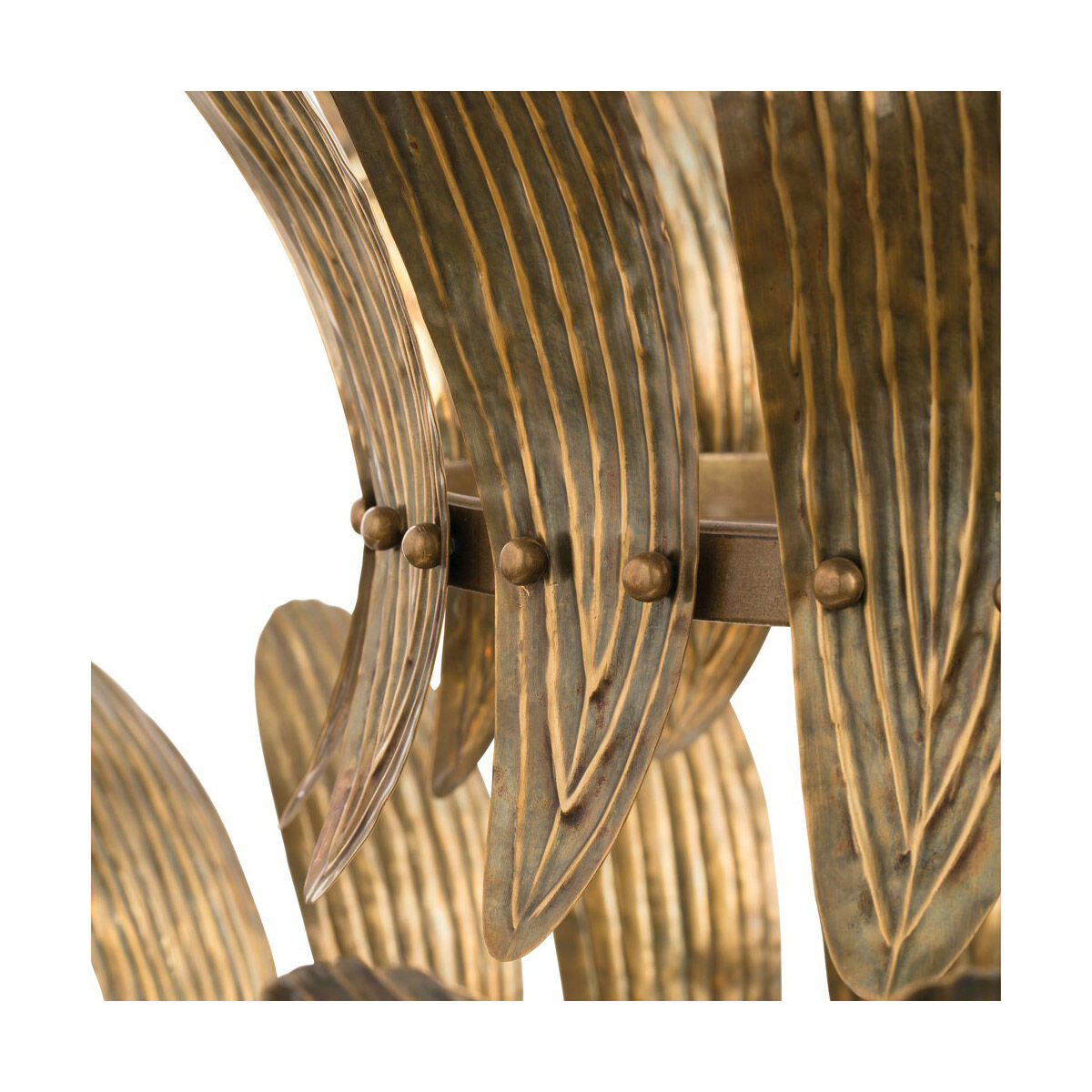 Arteriors Analise 8 Light Chandelier in Vintage Brass/Frosted Acrylic ...